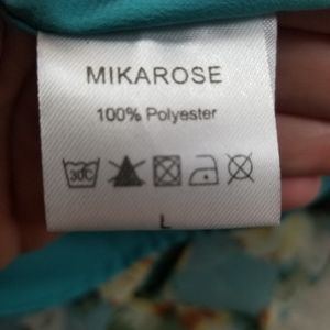 Mikarose | Dresses | Mikarose Blue Floral Rose Dress With Sleeves ...